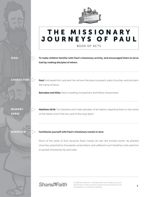 ShareFaith Media » Paul’s Missionary Journeys Bible Video For Kids – ShareFaith Media