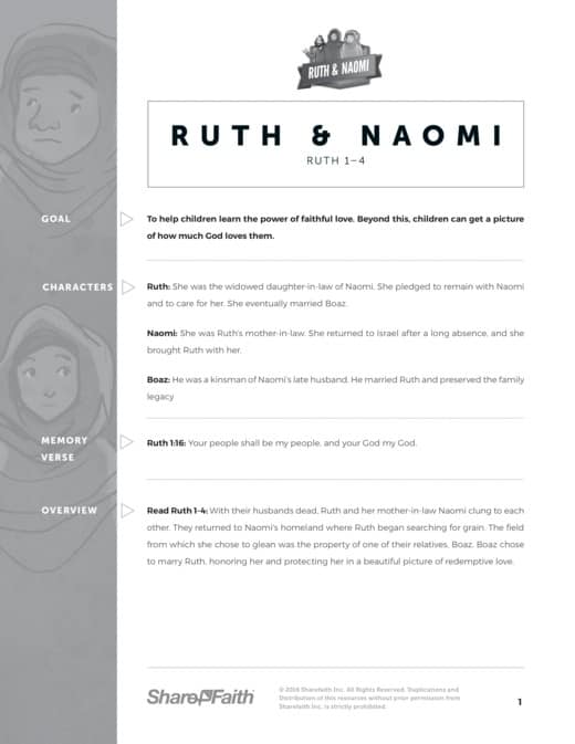 ShareFaith Media » Ruth and Naomi Bible Word Search Puzzles ...