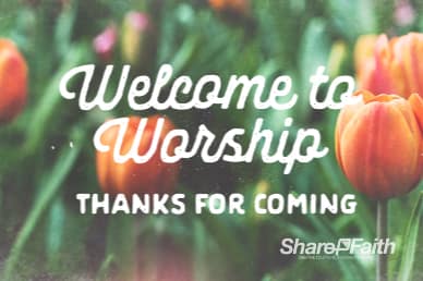 Spring Forward Tulip Church Background Slide – ShareFaith Media