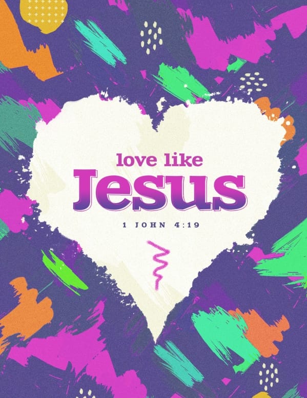 Love Like Jesus Church Bifold Bulletin – ShareFaith Media