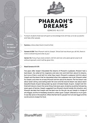 ShareFaith Media » Genesis 41 Pharaoh’s Dreams: Coloring Pages ...