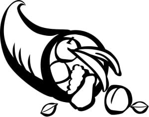 Thanksgiving 2022 Clipart Black And White