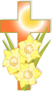 Orange Cross with Yellow Flowers – ShareFaith Media