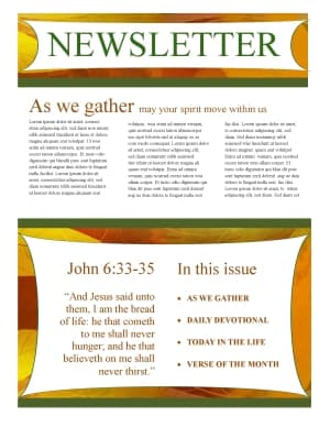 Fall Newsletter Template Design – ShareFaith Media