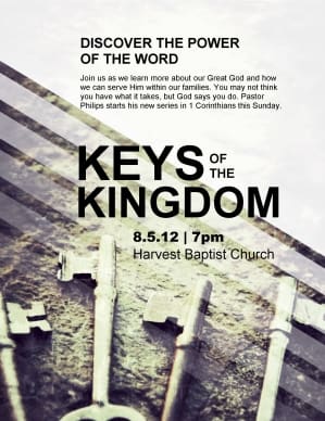Keys of the Kingdom Flyer Template – ShareFaith Media