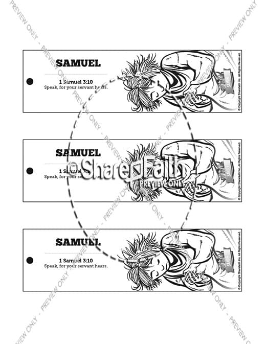 The Story Of Samuel Bible Bookmarks – ShareFaith Media