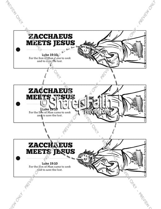 ShareFaith Media » Luke 19 Story of Zacchaeus Bible Bookmarks ...