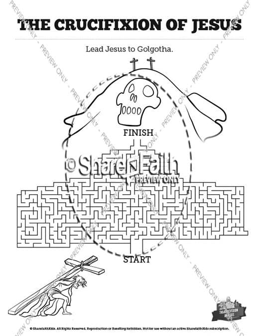 Jesus’ Crucifixion Bible Mazes – ShareFaith Media
