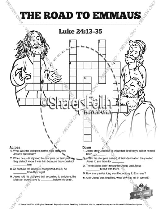 Luke 24 Coloring Page