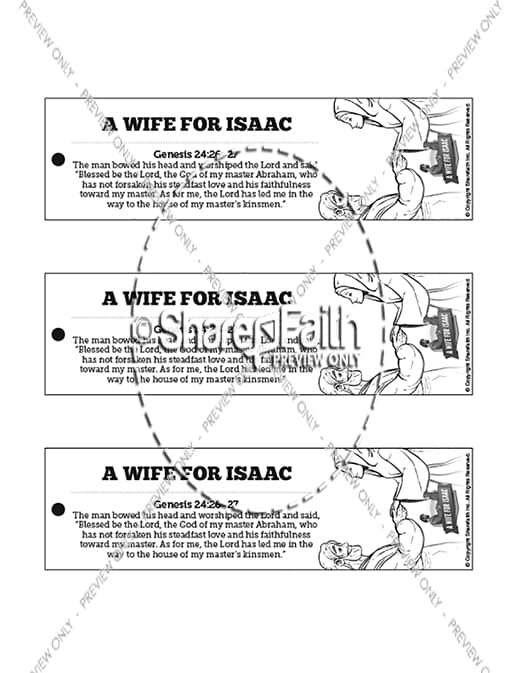 Genesis 24 Isaac and Rebekah Bible Bookmarks – ShareFaith Media