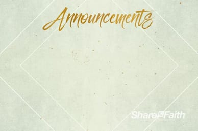 Church Announcement Template