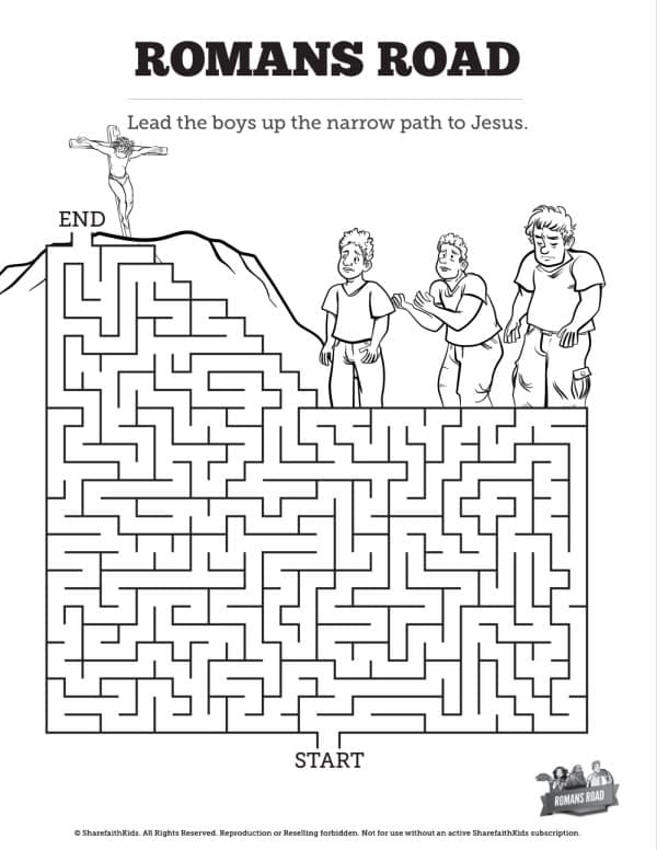 Romans Road Bible Mazes – ShareFaith Media