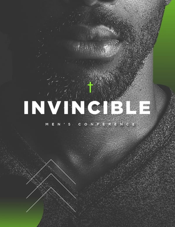 Invincible Men’s Conference Church Flyer – ShareFaith Media