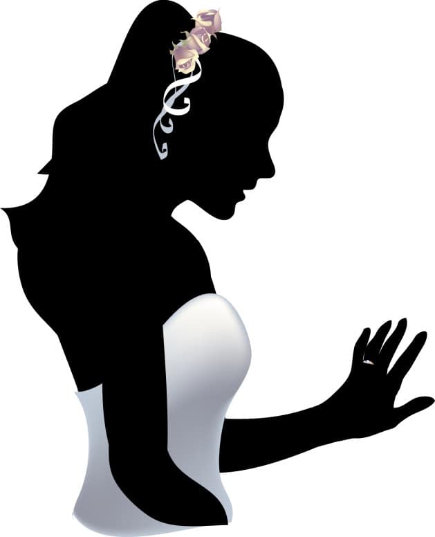 Bride Silhouette Clipart