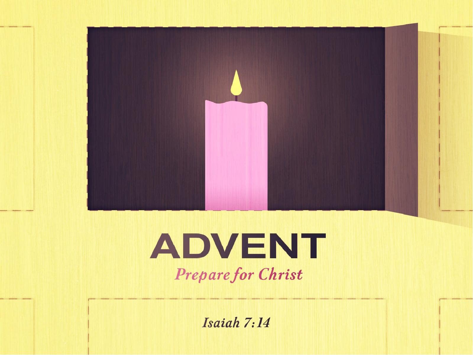 Advent Candle in Window Religious PowerPoint – ShareFaith Media