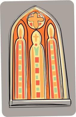 ShareFaith Media » Bright Orange Stained Glass Window – ShareFaith Media