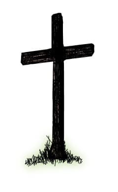 ShareFaith Media » Brown Cross with Green Grass – ShareFaith Media