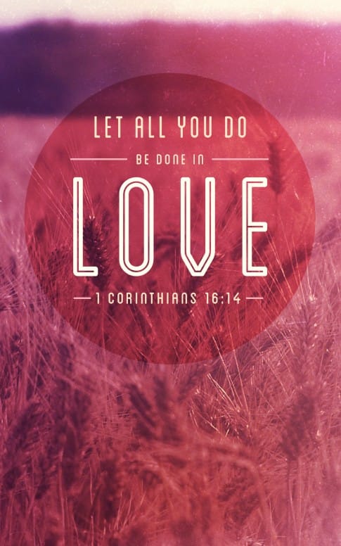 ShareFaith Media » 1 Corinthians 16:4 Love Bulletin Cover – ShareFaith ...