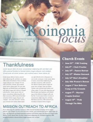 A Father of Faith Christian Newsletter Template – ShareFaith Media