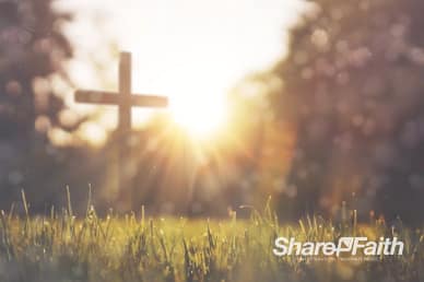 ShareFaith Media » Cross in Grassy Field Worship Video Background ...