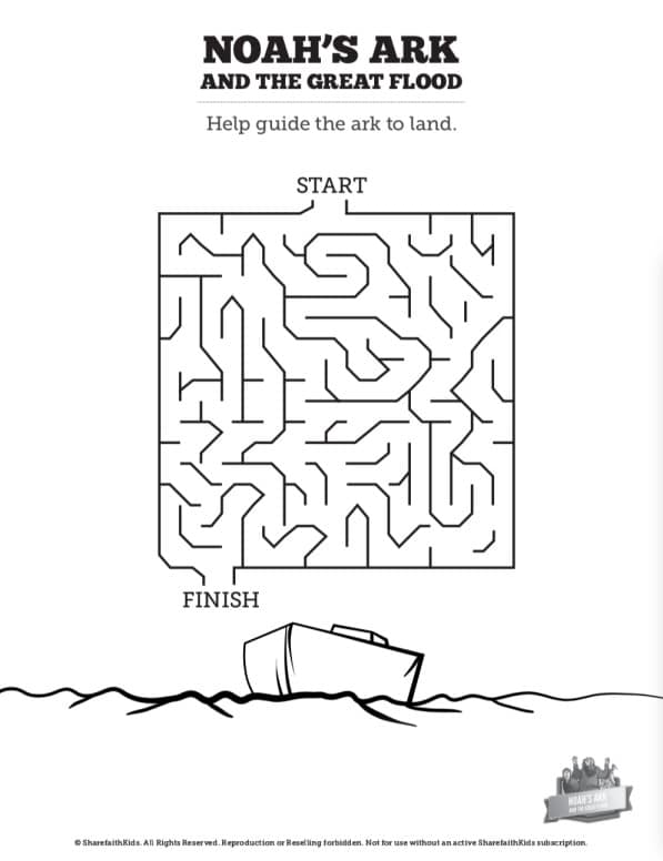 Noah’s Ark Flood Bible Mazes – ShareFaith Media