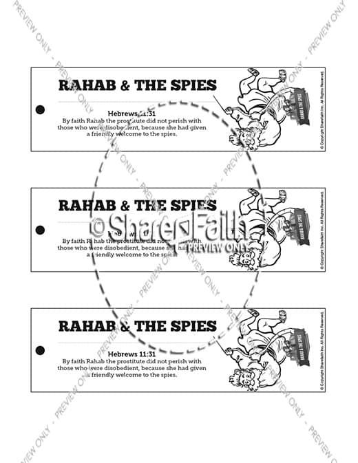 Joshua 2 The Story of Rahab Bible Bookmarks – ShareFaith Media