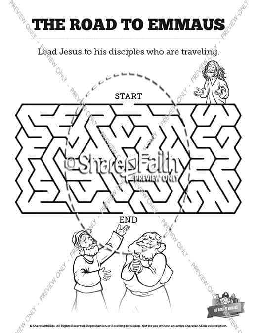 Luke 24 Coloring Page