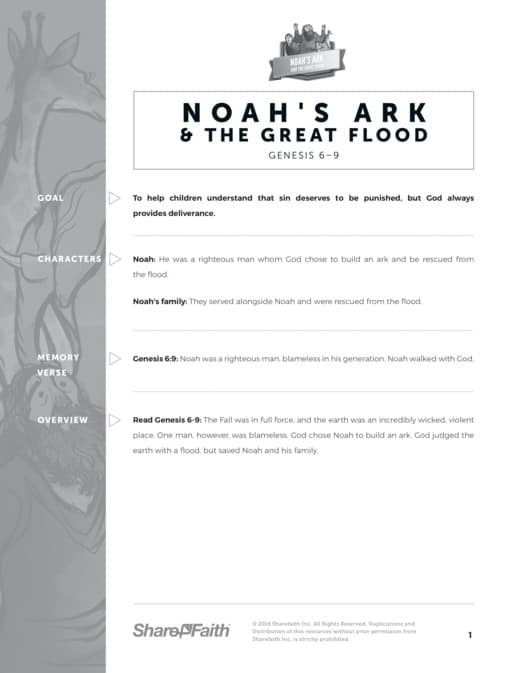 ShareFaith Media » Genesis 7 Noahs Ark Sunday School Curriculum ...