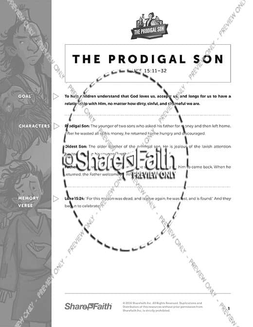 Luke 15 Prodigal Son Sunday School Curriculum – ShareFaith Media