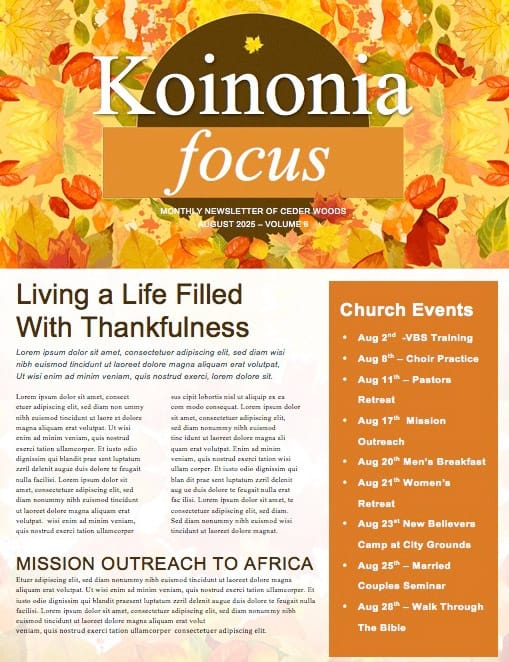 ShareFaith Media » God Will Provide Christian Newsletter Template ...