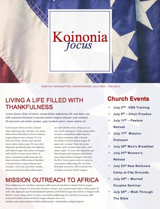 ShareFaith Media » Celebrating the 4th of July Newsletter Template ...