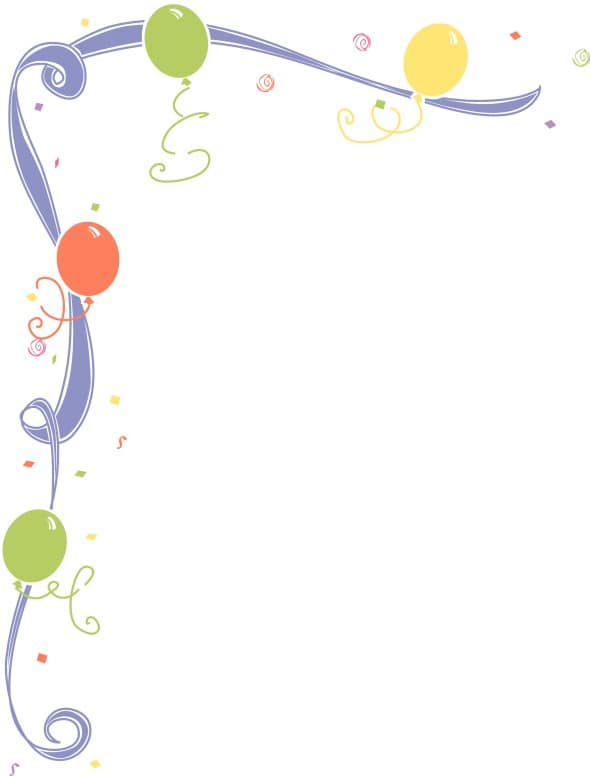 Balloon Corner Border