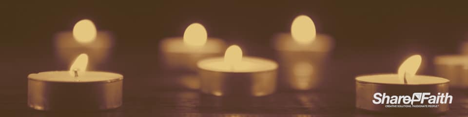 ShareFaith Media » Christmas Candle Sepia Tone Triple Wide Video Loop ...