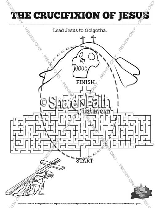 golgotha coloring pages