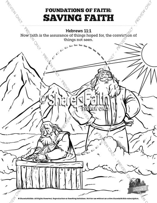 ShareFaith Media » Hebrews 11 Saving Faith Sunday School Coloring Pages ...
