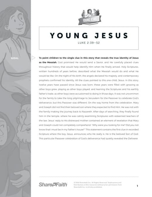 ShareFaith Media » Luke 2 Jesus as a Child Sunday School Curriculum ...