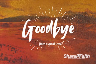 ShareFaith Media » The Good Life Goodbye Service Bumper Video ...