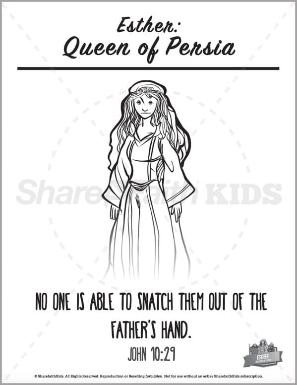 ShareFaith Media » The Story of Esther Preschool Coloring Pages ...