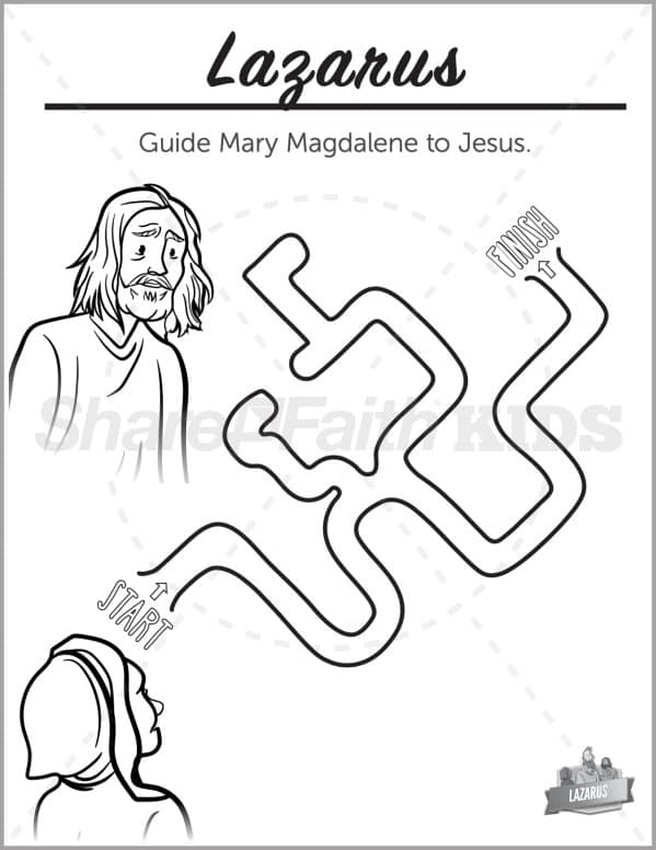 ShareFaith Media » John 11 The Story of Lazarus Preschool Mazes ...