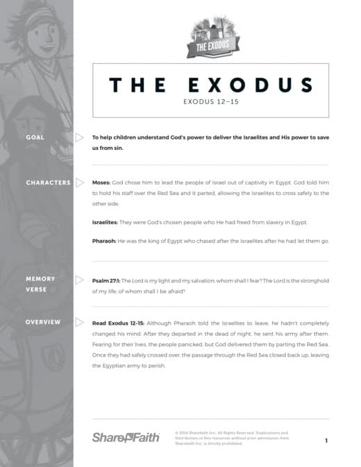 ShareFaith Media » The Exodus Story Sunday School Curriculum ...